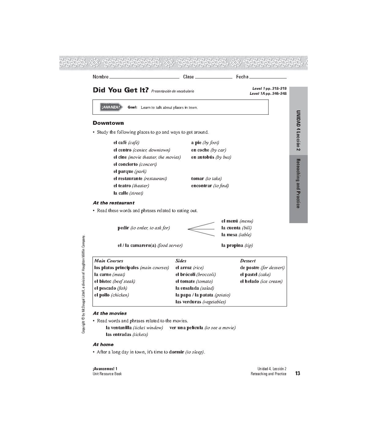 L1U4Ls2 dygi 220 - Copyright ' by McDougal Littell, a division of ...