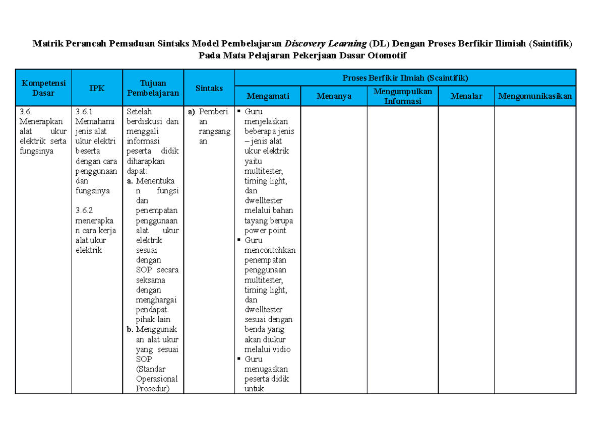 01. Matrik perancah - Matrik Perancah Pemaduan Sintaks Model ...