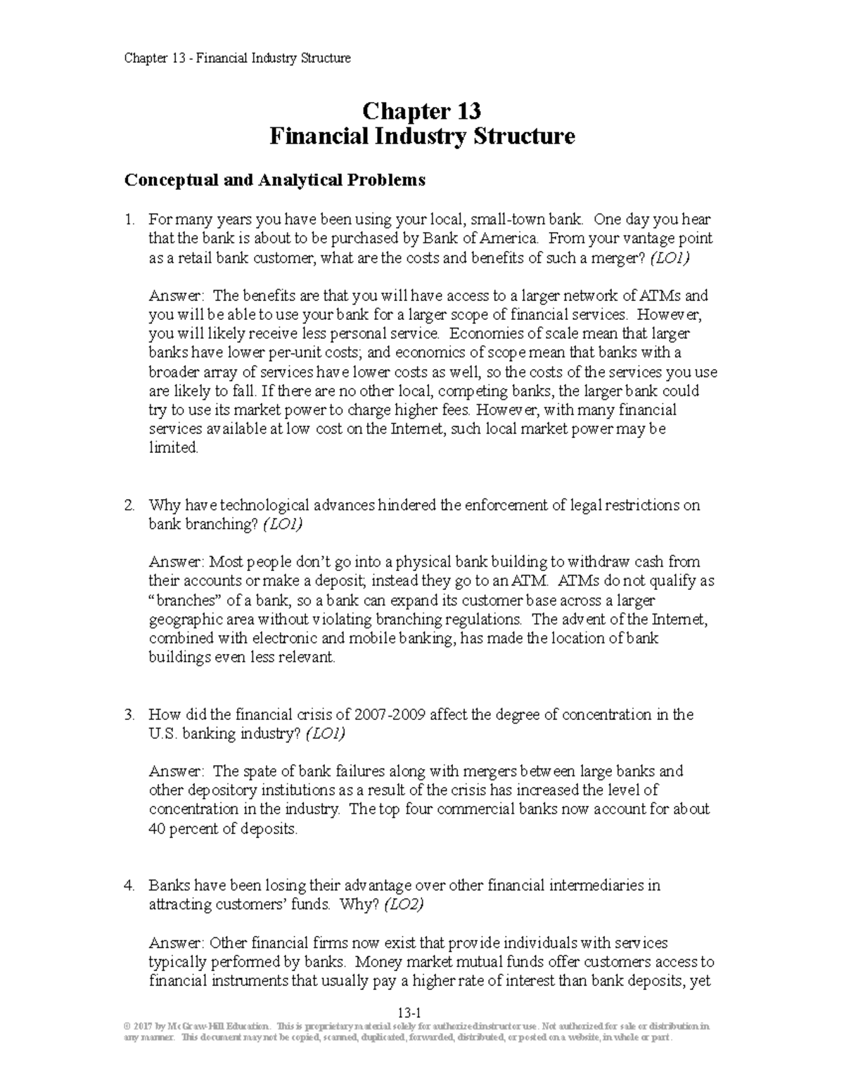 Chapter 13 SM 5e - answers of the text book - Chapter 13 Financial ...
