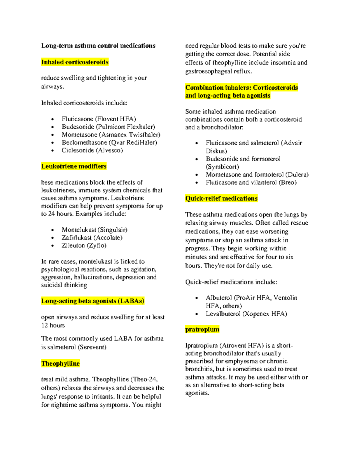 Sepsis, Asthma - This will serve as your reviewer - Long-term asthma ...