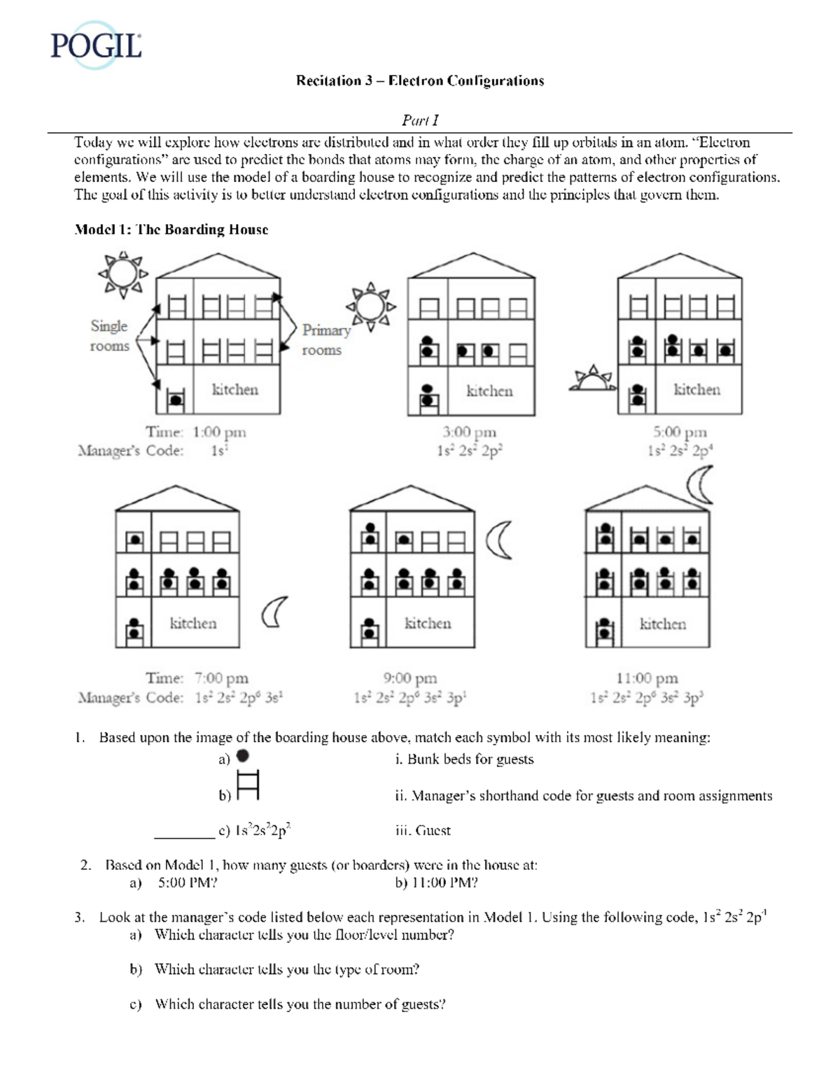 Ch3 Practice 1 - Dr. David Crisostomo - POGIL Recitation 3 Electron ...