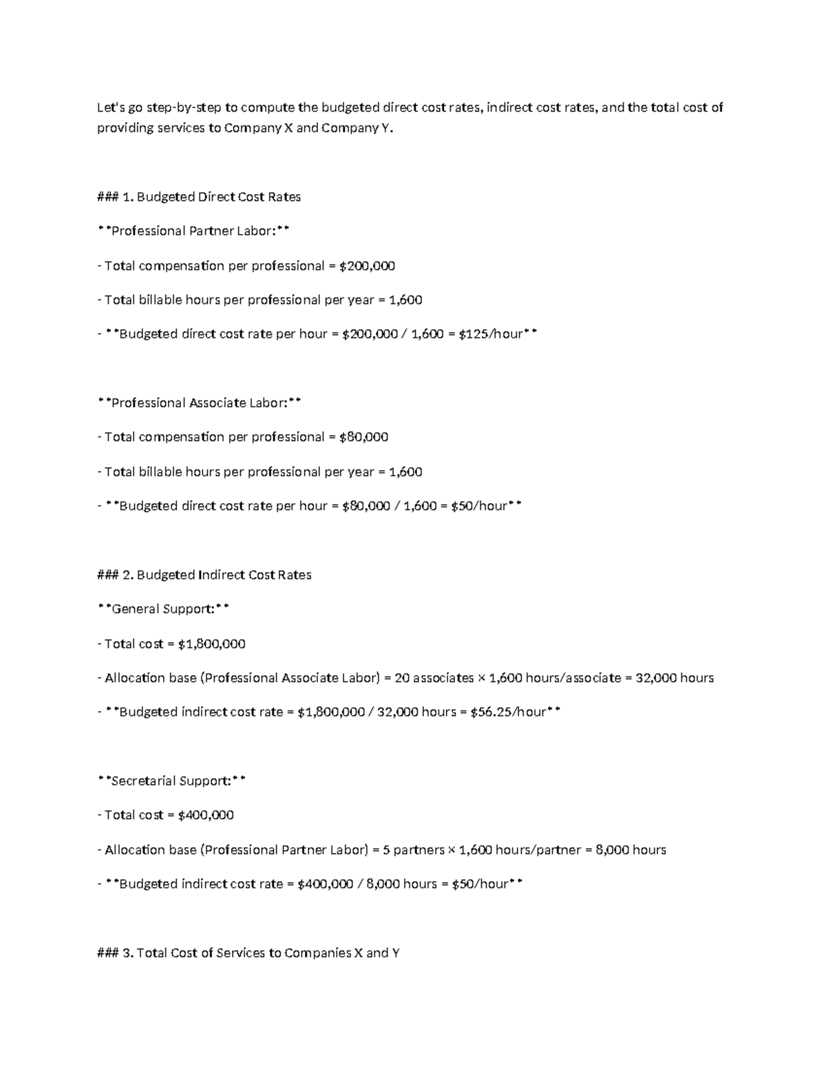 Example 10 - Cost I exercise - Let's go step-by-step to compute the ...