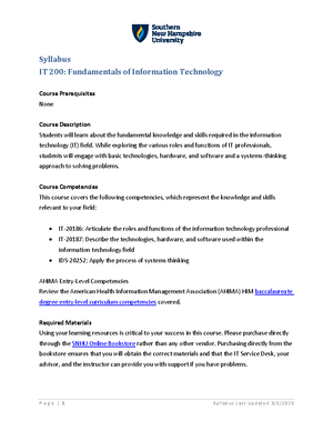 Project One Technology, Hardware, and Software Guidelines and Rubric ...