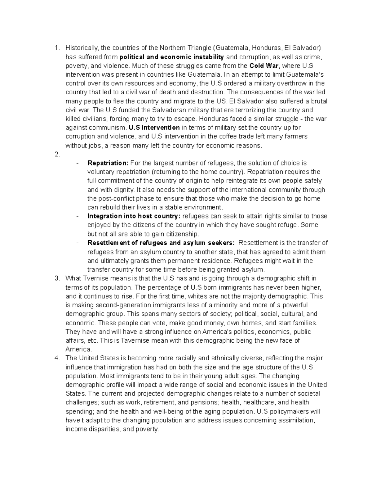 SOC352 Assignment Global Flows of Refugees and Immigration ...