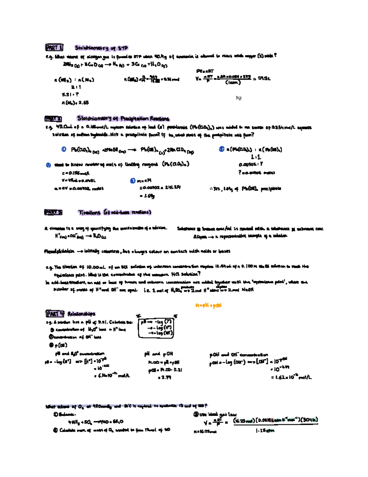 Module 11- Chemical Quantities II - ####### PARTI stoichiometryofSTP ...
