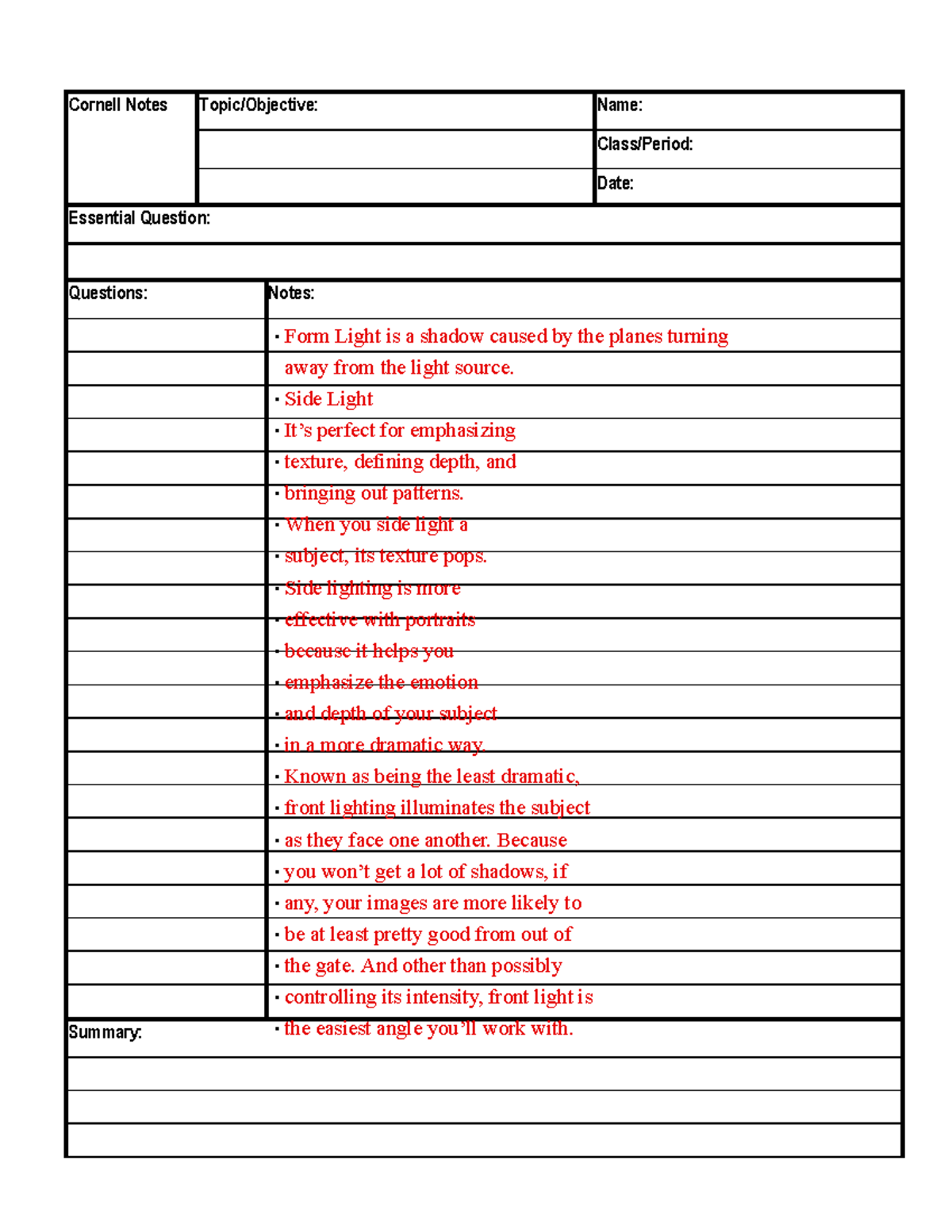 Kami Export - Carly Ventura - Cornell Notes Template - Cornell Notes ...