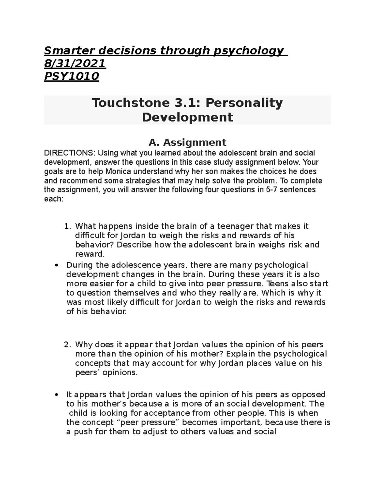 Smarter decisions through psychology TS 3.1 copy - Smarter decisions ...