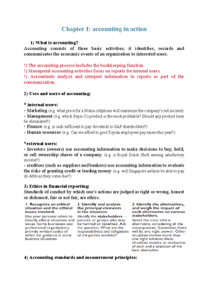 Ch01solution - solution for exercise for chapter 1 financial accounting ...