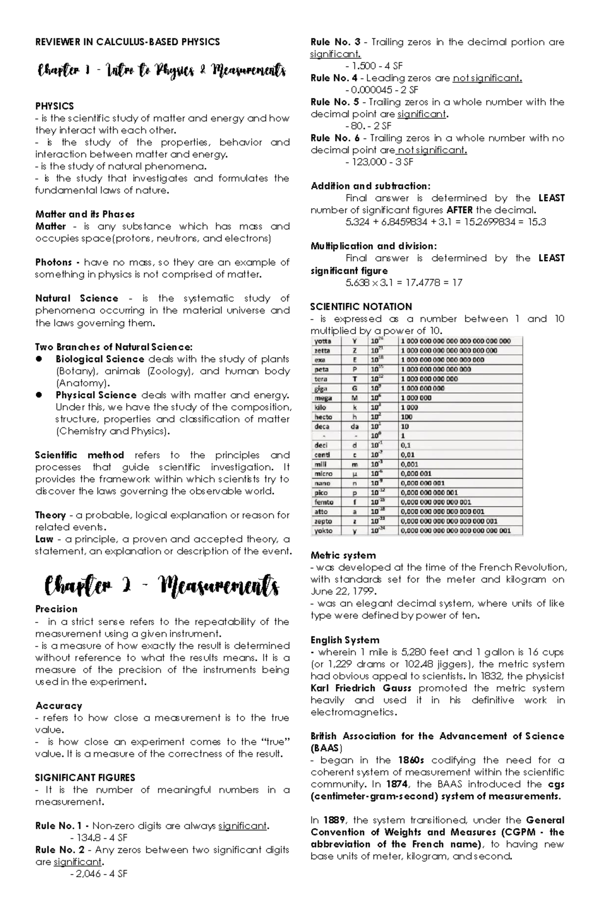 Reviewer IN Calculus - hehe - REVIEWER IN CALCULUS-BASED PHYSICS ...