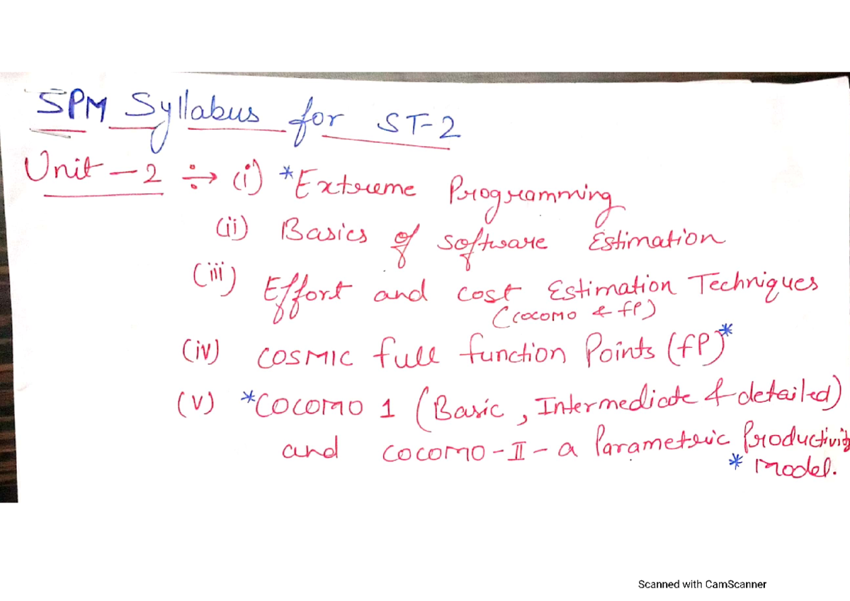 Spm unit 2 - B.Tech third year spm - Studocu