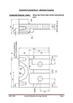 MEC 2009 2017 Examination - Engineering Drawing - Studocu
