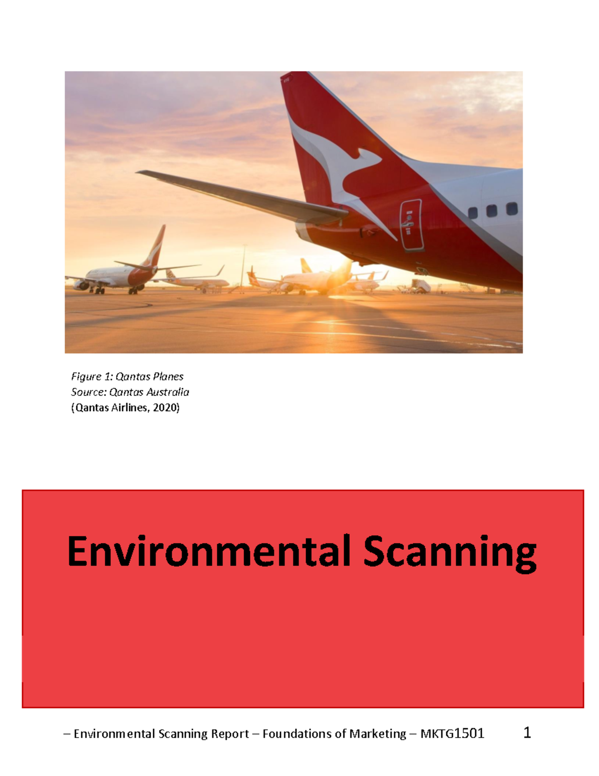 MKTG1501 Assessment 1 Example - Environmental Scanning Report ...