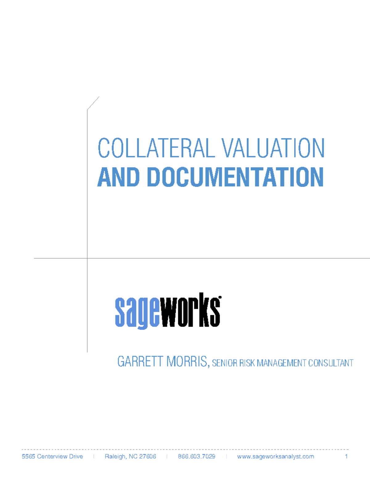 Collateral Valuation and Documentation - COLLATERAL VALUATION AND ...