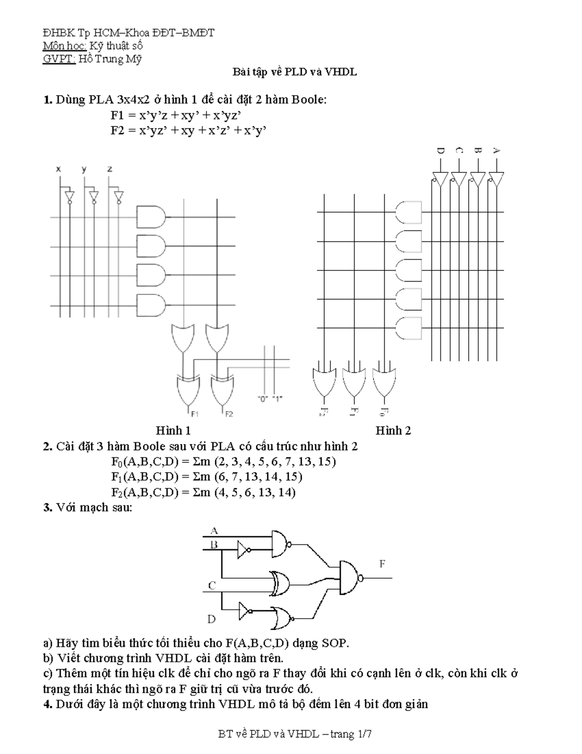 Bai tap KTS (PLD-VHDL) - NO DESCRIPSION FOR THIS DOCUMENT. READ ...