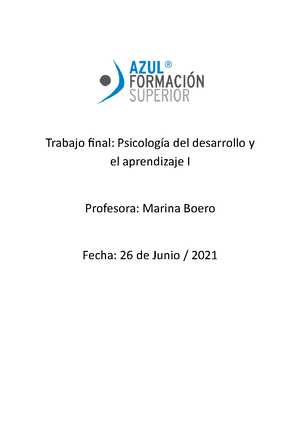 Trabajo psicologia del aprendizaje - 1- Abordaria la situacion con tranquilidad debido a que en ...