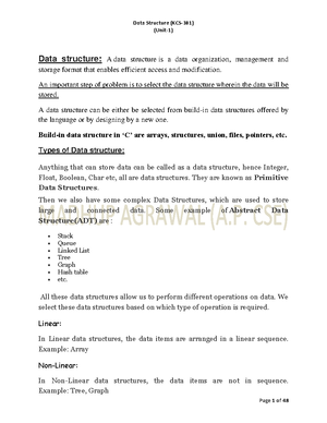 COA Notes - B.tech - Studocu