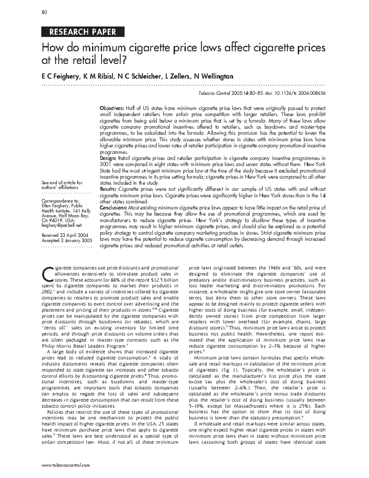Article for option 2-How do minimum cigarette price laws affect ...