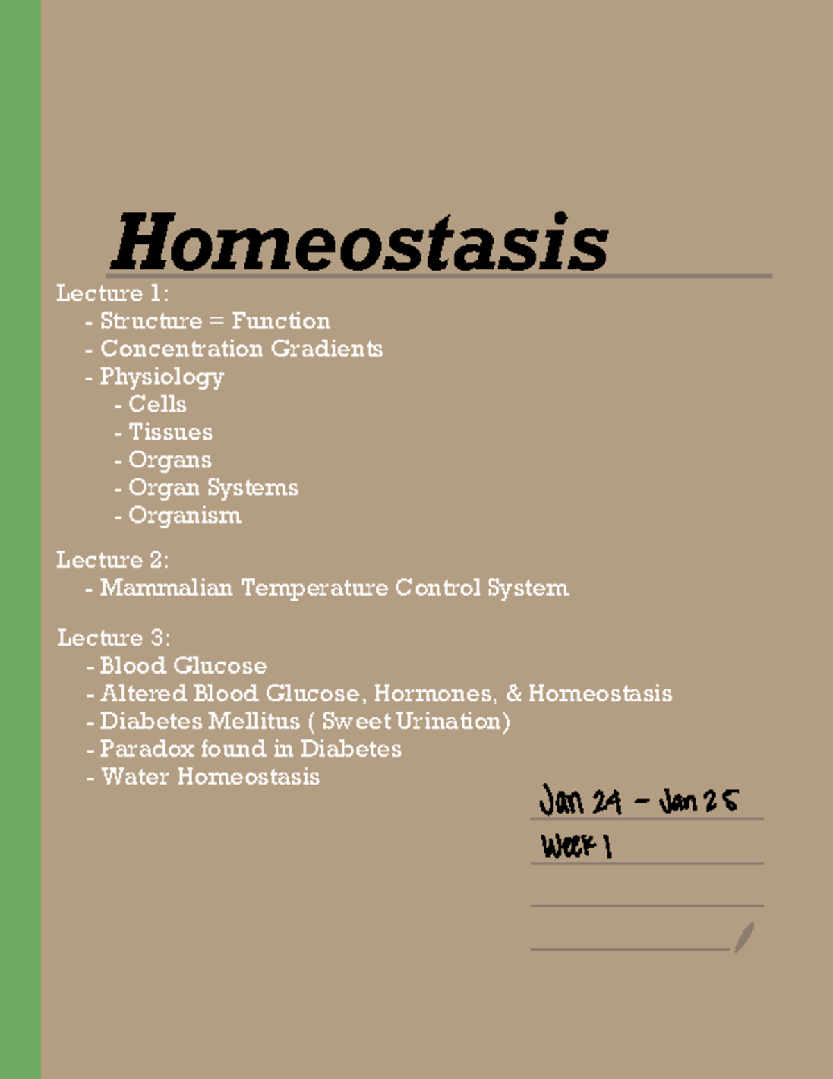 BIO 321: Homeostasis - Homeostasis Lecture 1: Structure = Function ...