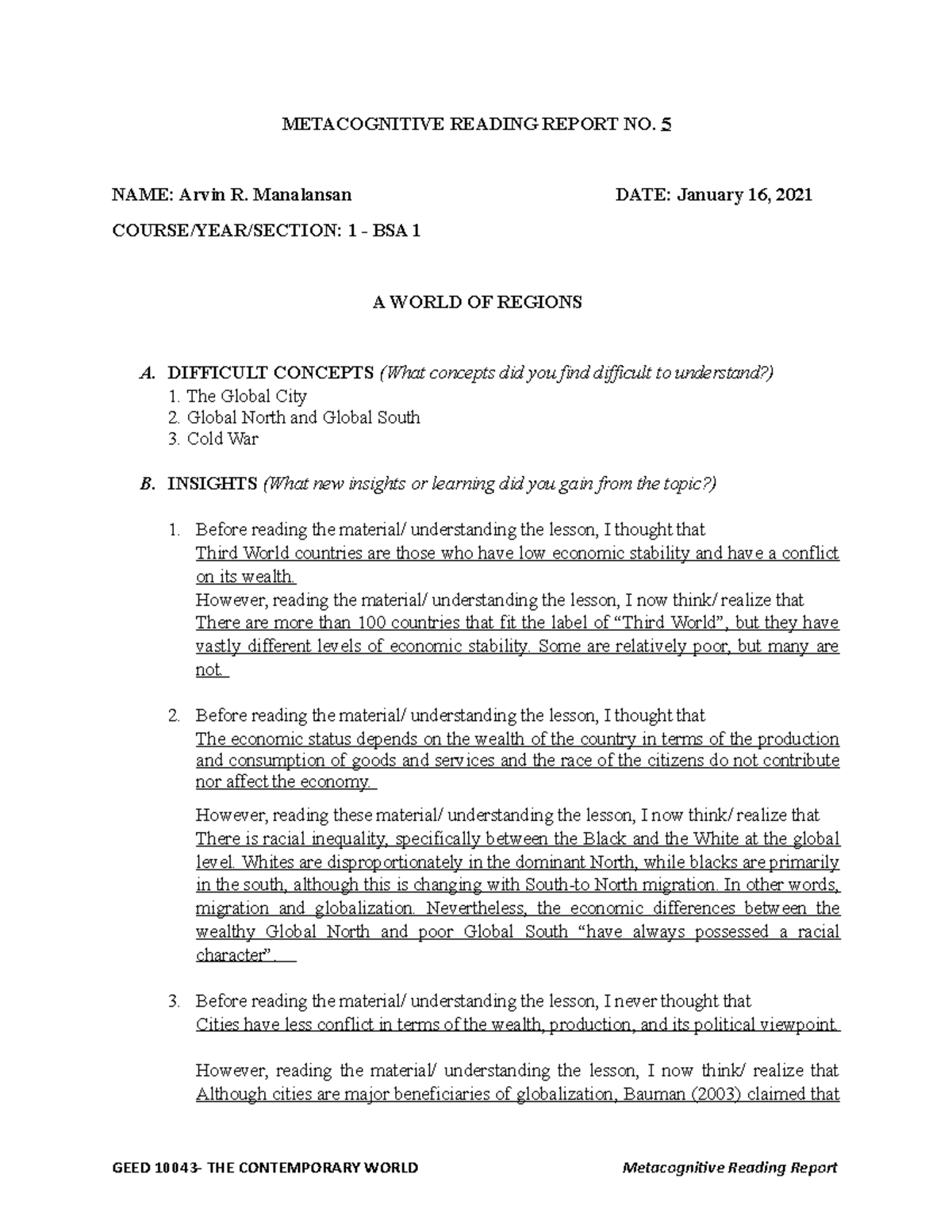 AM M5 - It helps students to create a proper metacognitive reading ...