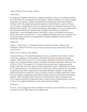 Topic 2 DQ1 and DQ2 - summaries for the course - Topic 2 DQ I am ...