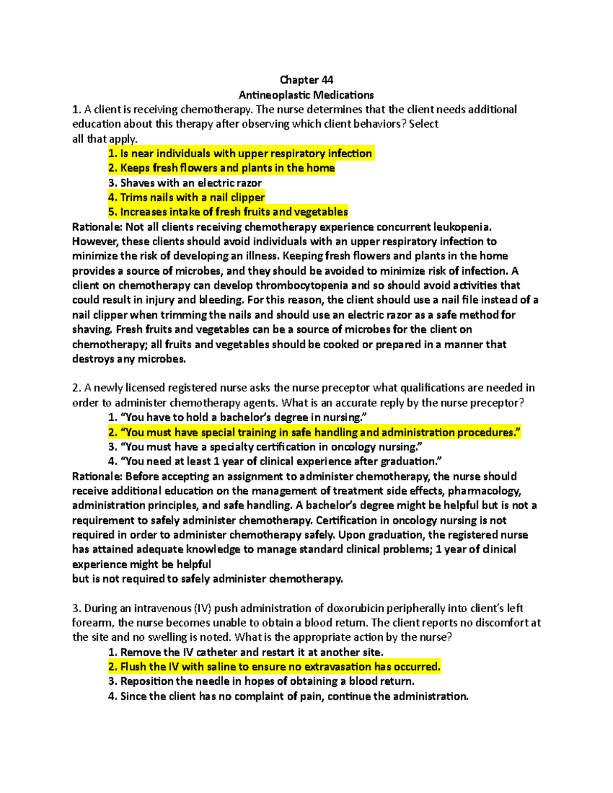 Hogan Chapter 44 - Comprehensive Review NCLEX-RN - Chapter 44 ...