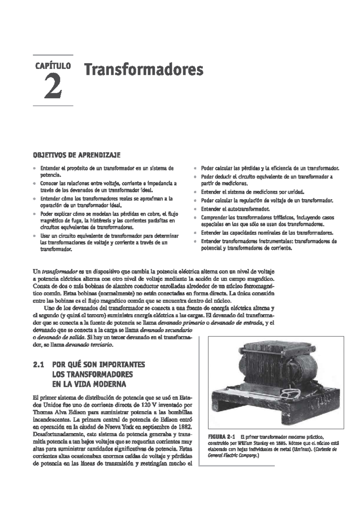 Transformador - Descripción - CAPÍTULO Transformadores 2 OBJETIVOS DE APRENDIZAJE Entender el ...