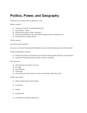 Geography Overview Space - Geography Overview: Space Geography is about ...