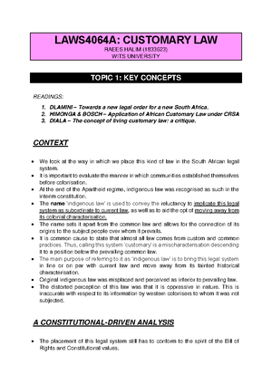 CL Contract & delict - LAWS4064A - Studocu