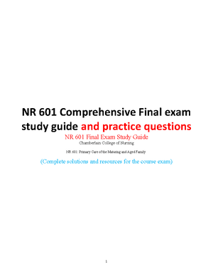 NR601 final exam - study guide - Review Ham 7 th Edition Review Module ...