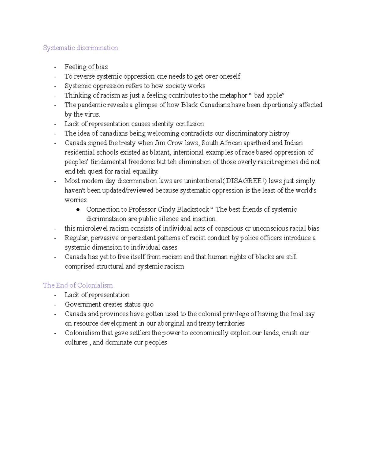 Two op-ed notes - Systematic discrimination Feeling of bias To reverse ...