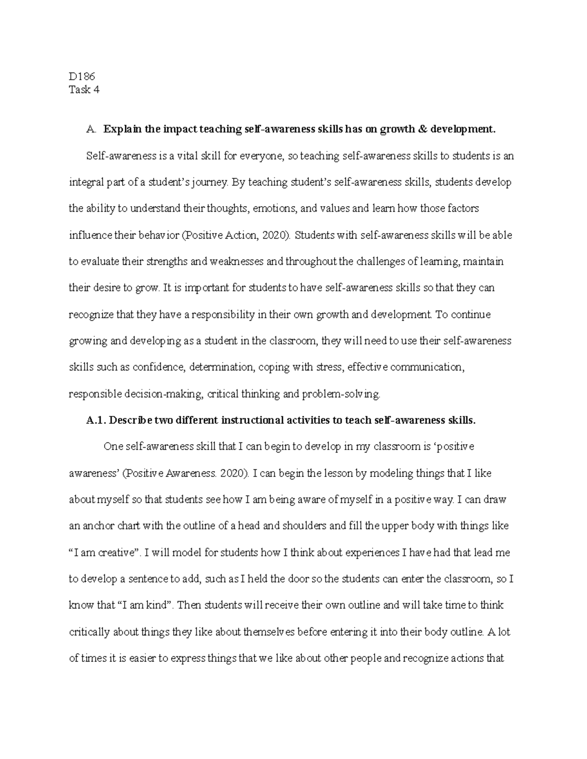 Task 4 Learning As A Science Task 4 Passed D Task 4 A Explain