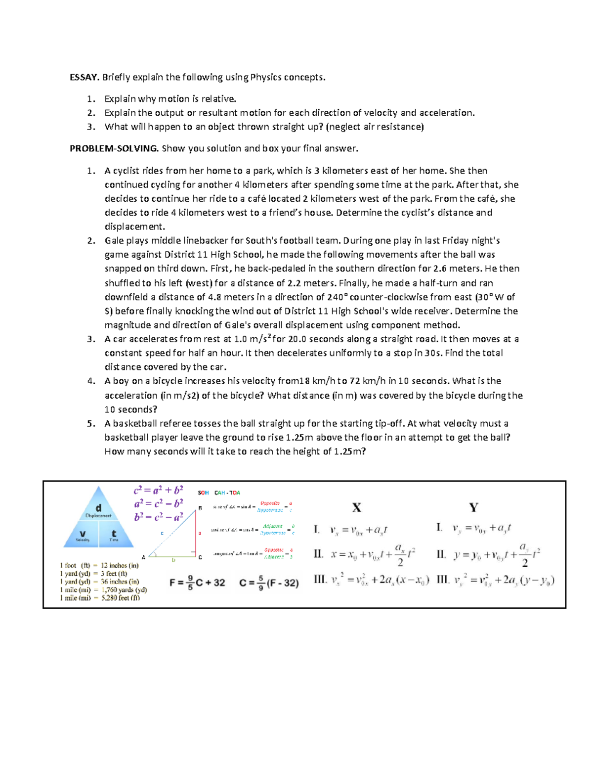 Remedial 2024 - ESSAY. Briefly explain the following using Physics ...