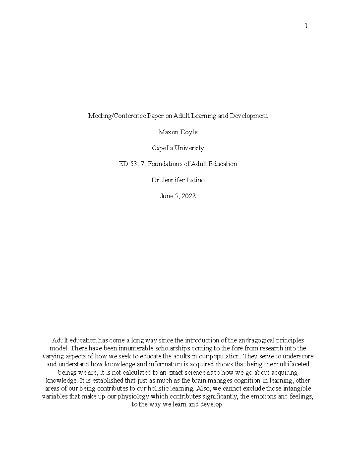 ED5317 u08a01 Meeting-Conference Paper - Meeting/Conference Paper on ...