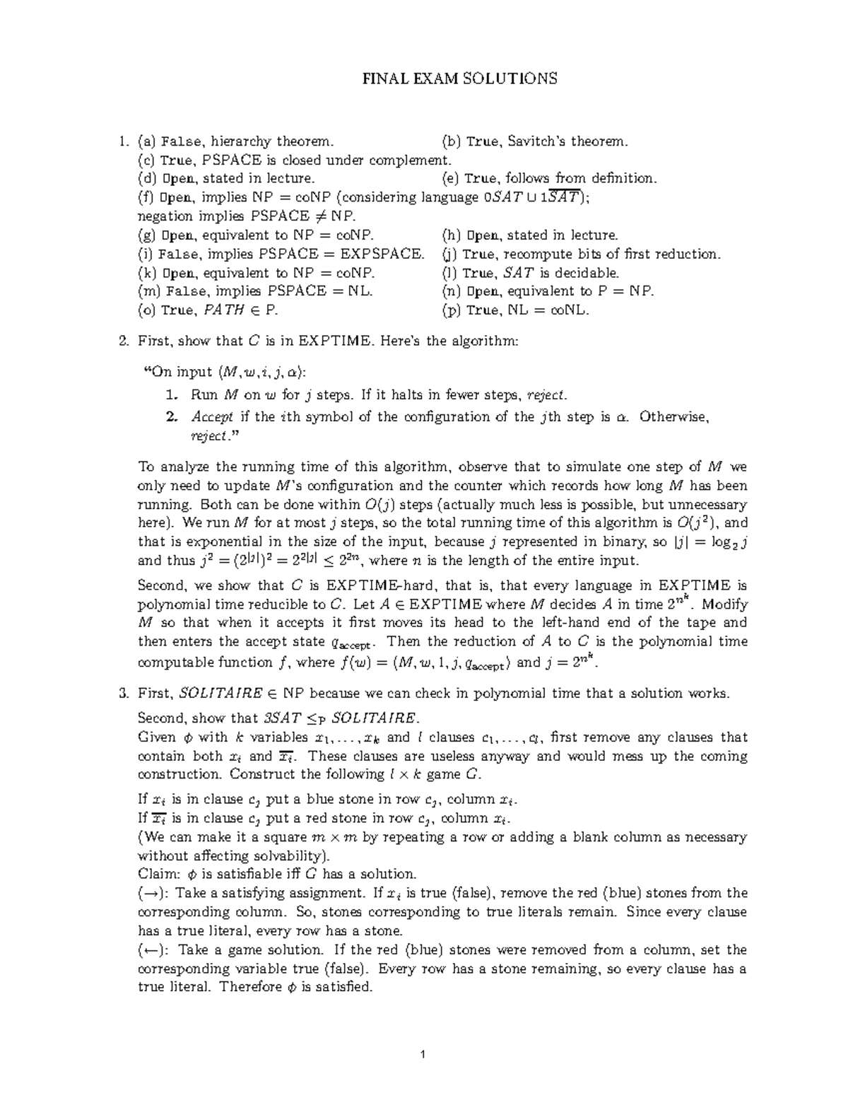 Bcd8ef382d00e6c7b448610776606 fdf MIT18 404f20 final soln - FINAL EXAM SOLUTIONS (a) False ...