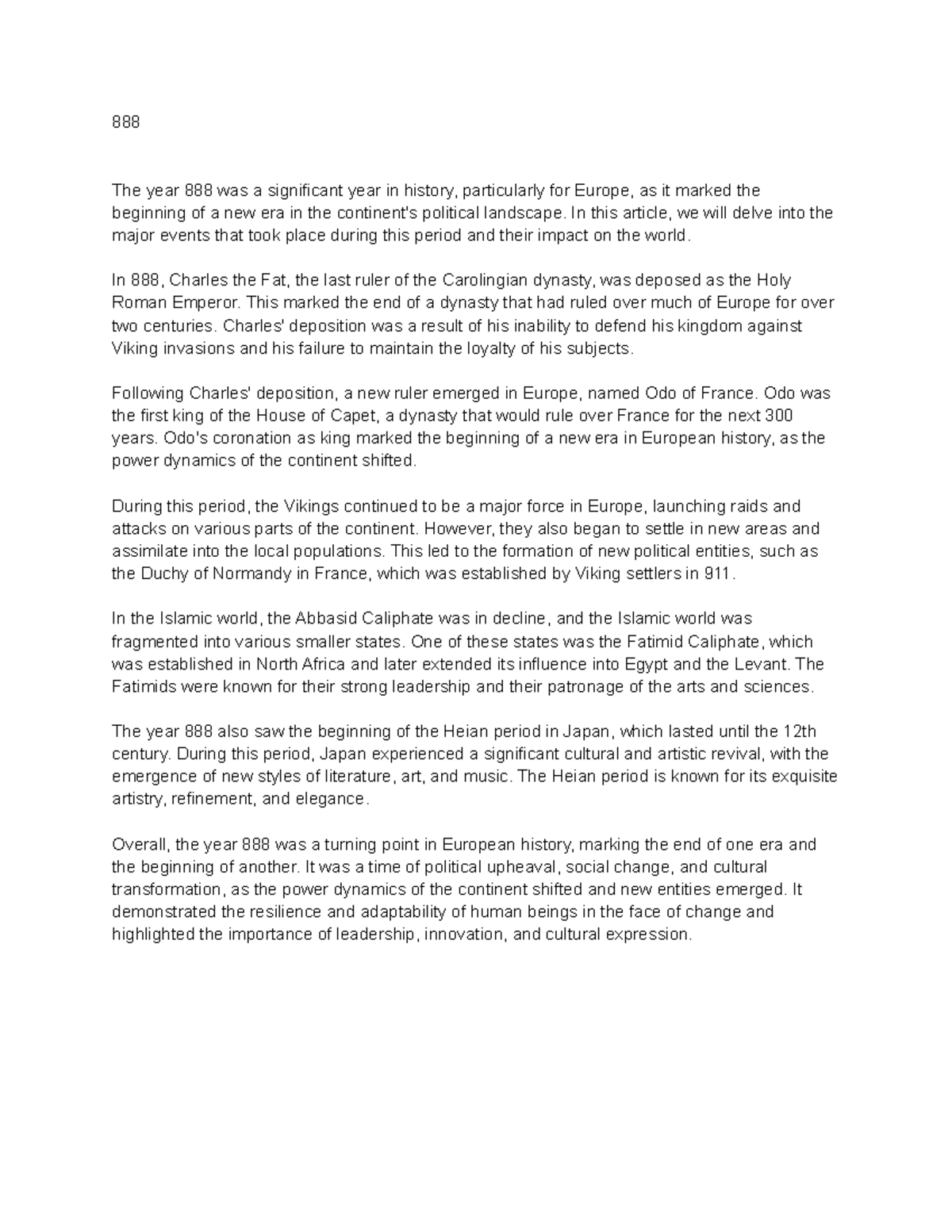 703 - 2023-05-01T210005 - 888 The year 888 was a significant year in ...