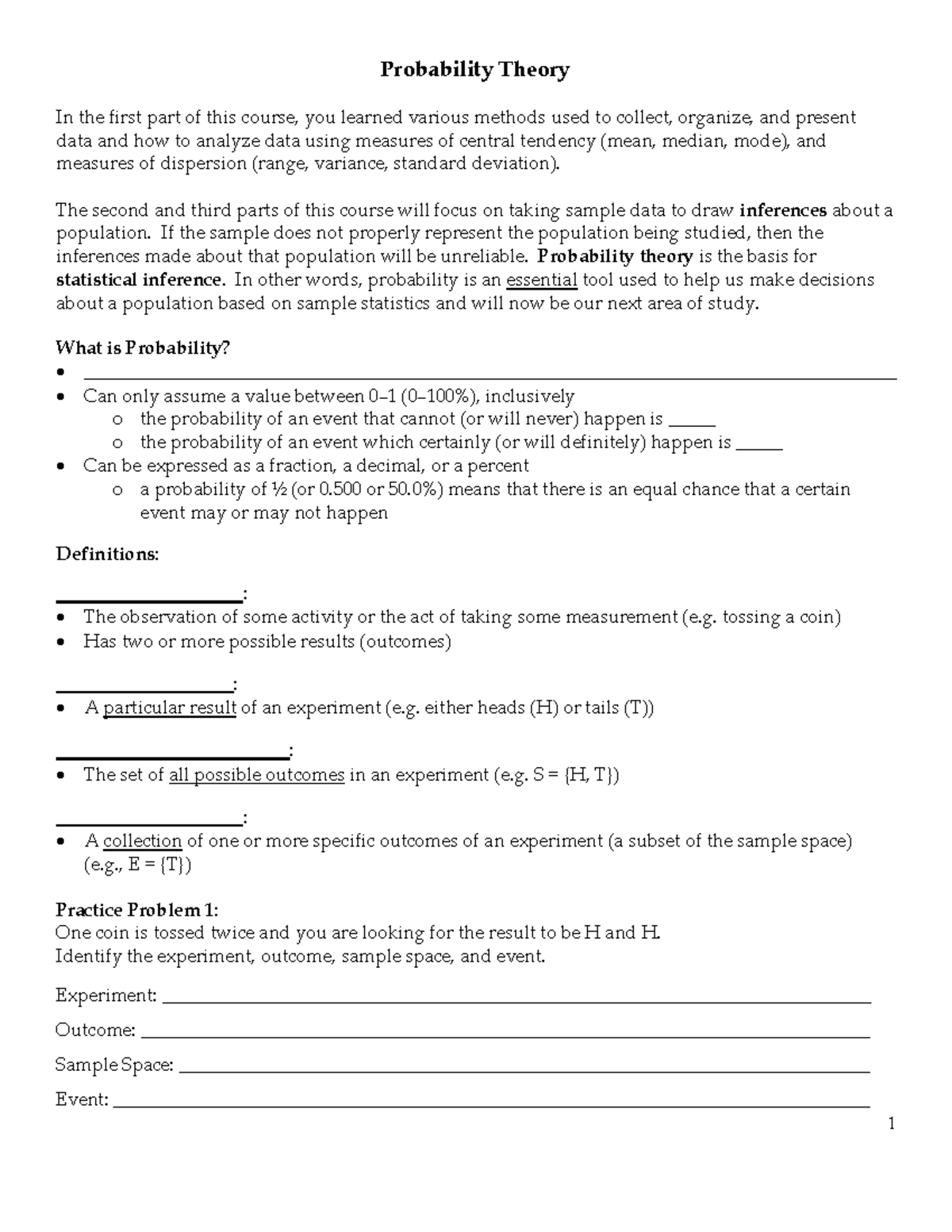 Probability Unit 2 0027 notes pages 1 to 9 W22 MQ1 - Probability Theory ...