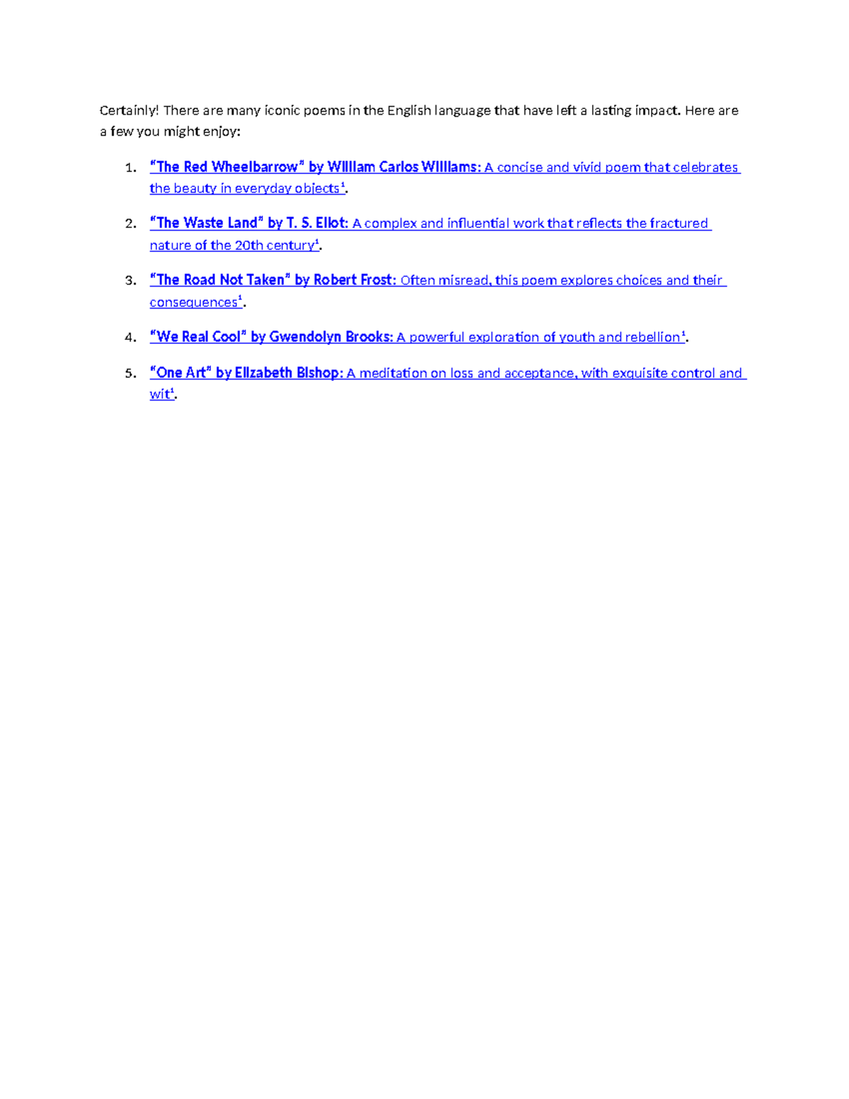 Famous Poems - .... - Certainly! There are many iconic poems in the ...