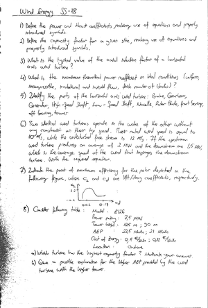 Wind Energy Cheat Sheet SS17 - 1||Differences to Plane: low cost ...