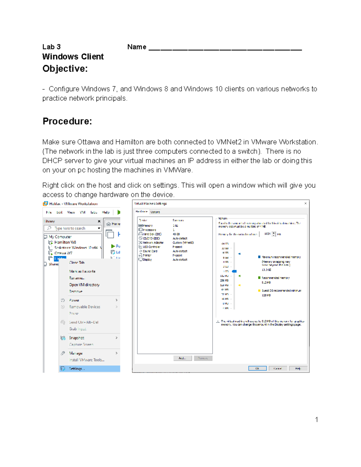 Lab 3 NTWK-1008 - 2021FA - IP Addressing - Lab 3 Name