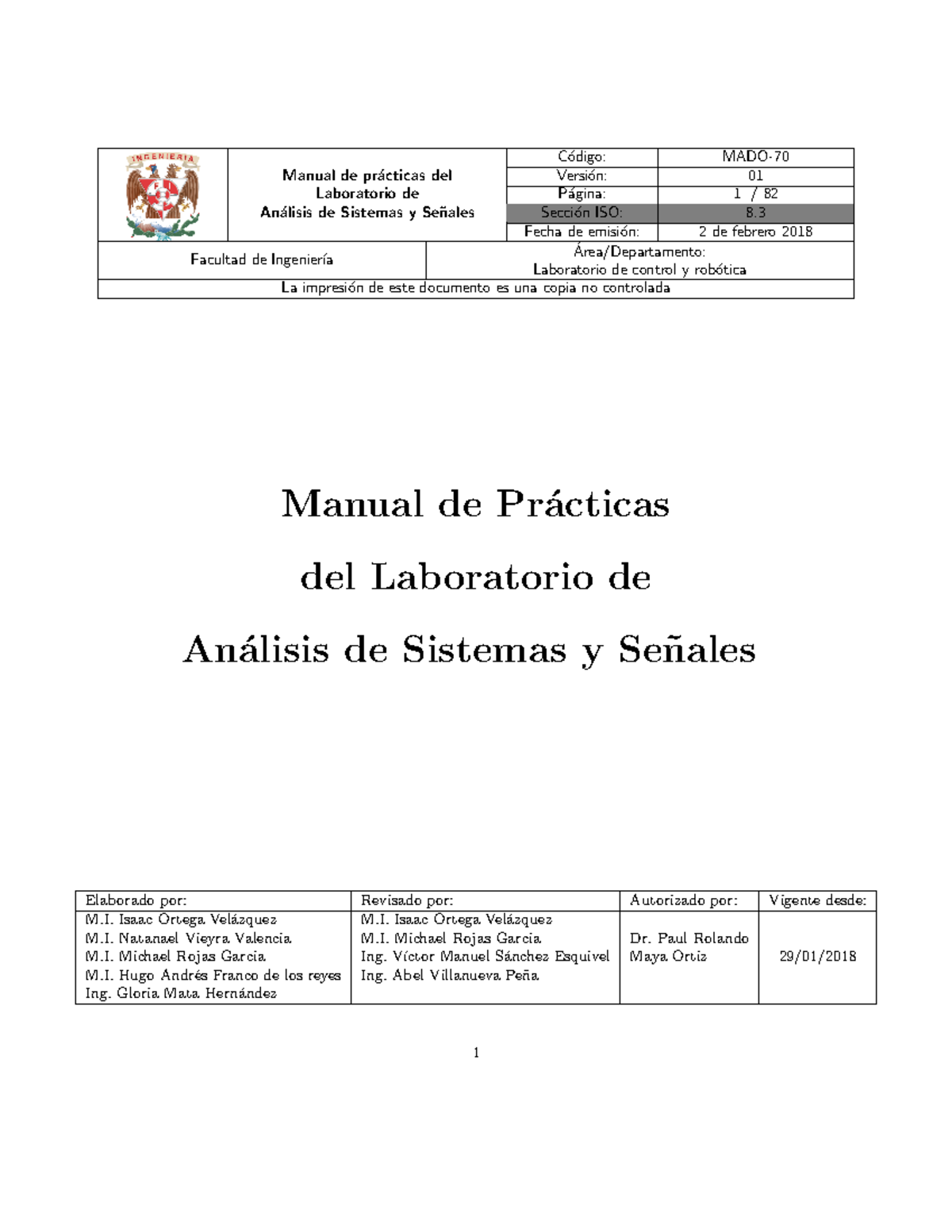 Manual ASy S v2 - Manual de pr ́acticas del Laboratorio de An ́alisis de Sistemas y Se ̃nales ...