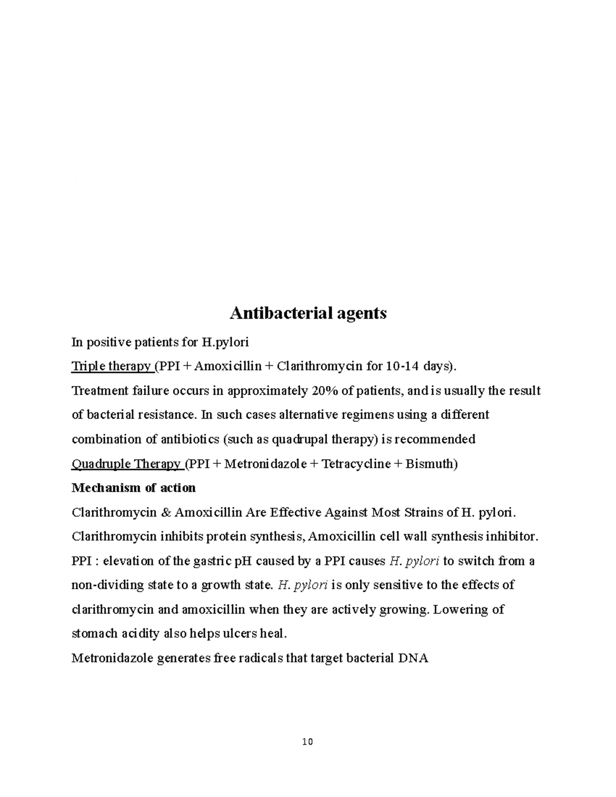 GIT pharma-Antibacterial agents - 10 theoretically counteract the ...