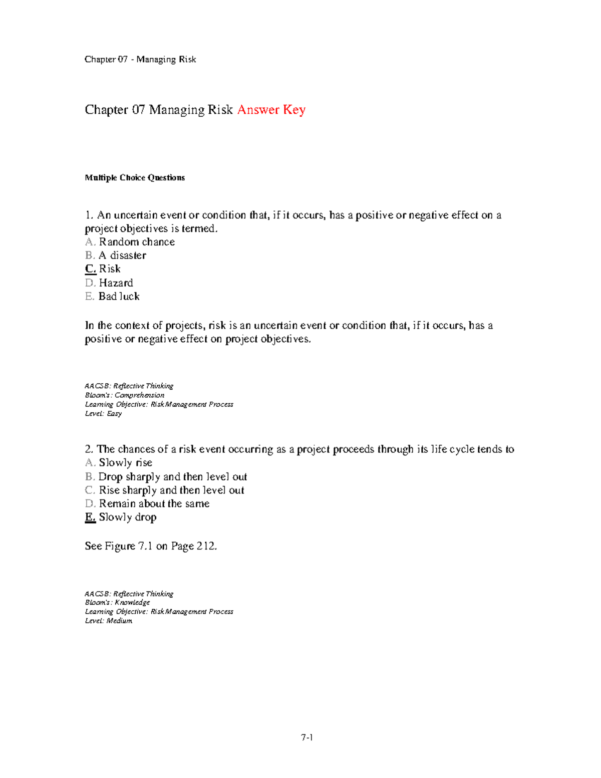 Inbound 4487640115408532118 - Chapter 07 Managing Risk Answer Key ...