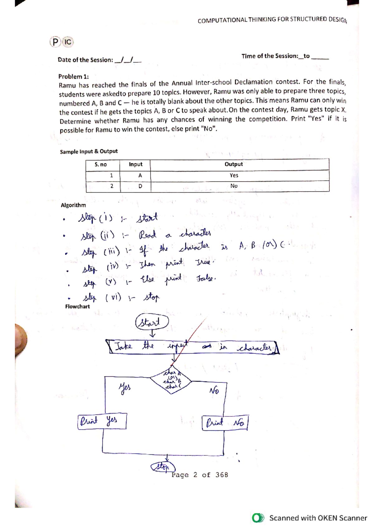 C language - Computational Thinking for Object Oriented Design - Studocu