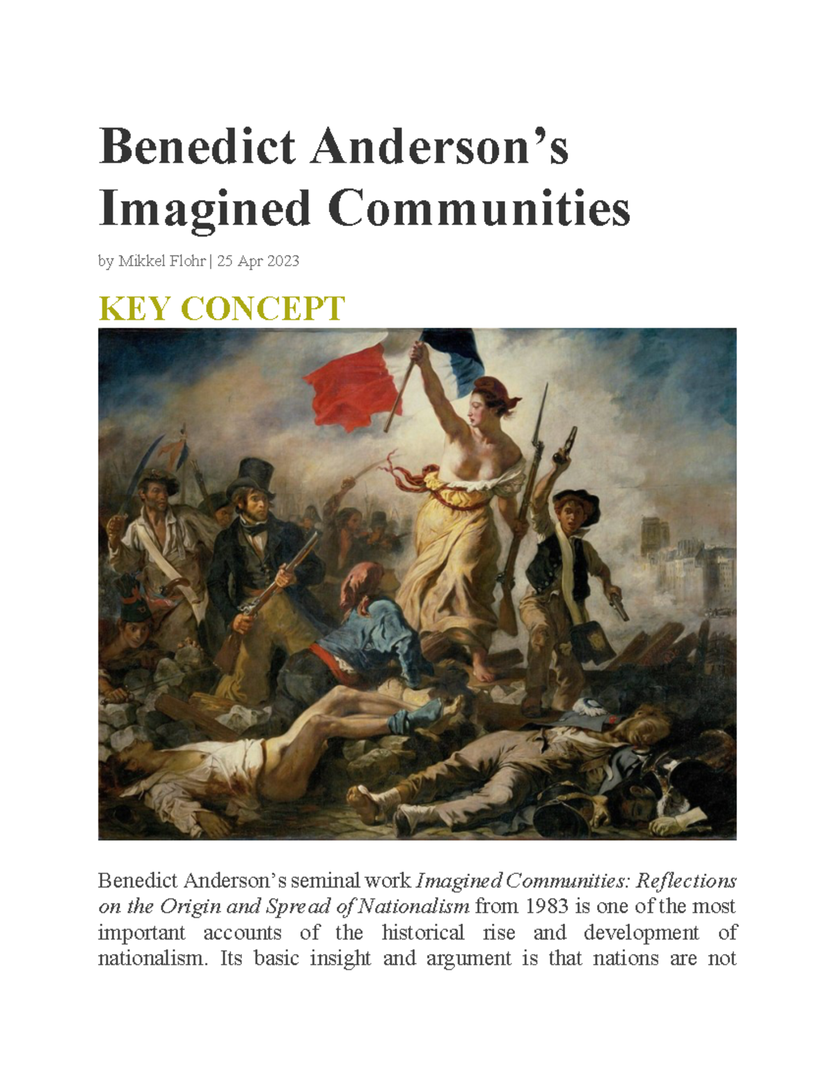 Benedic Anderson’s Imagined Communities - Benedict Anderson’s Imagined ...