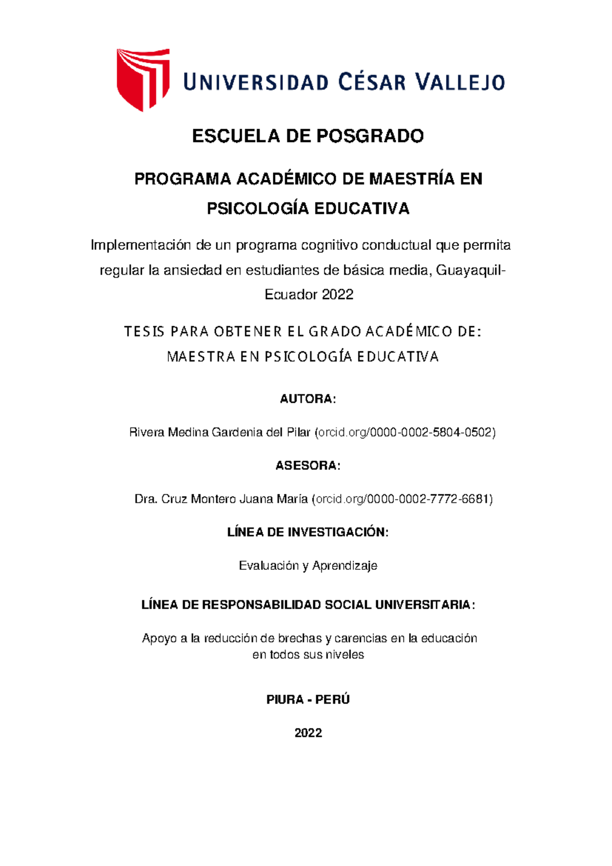 Rivera MGDP-SD - ESCUELA DE POSGRADO PROGRAMA ACADÉMICO DE MAESTRÍA EN ...