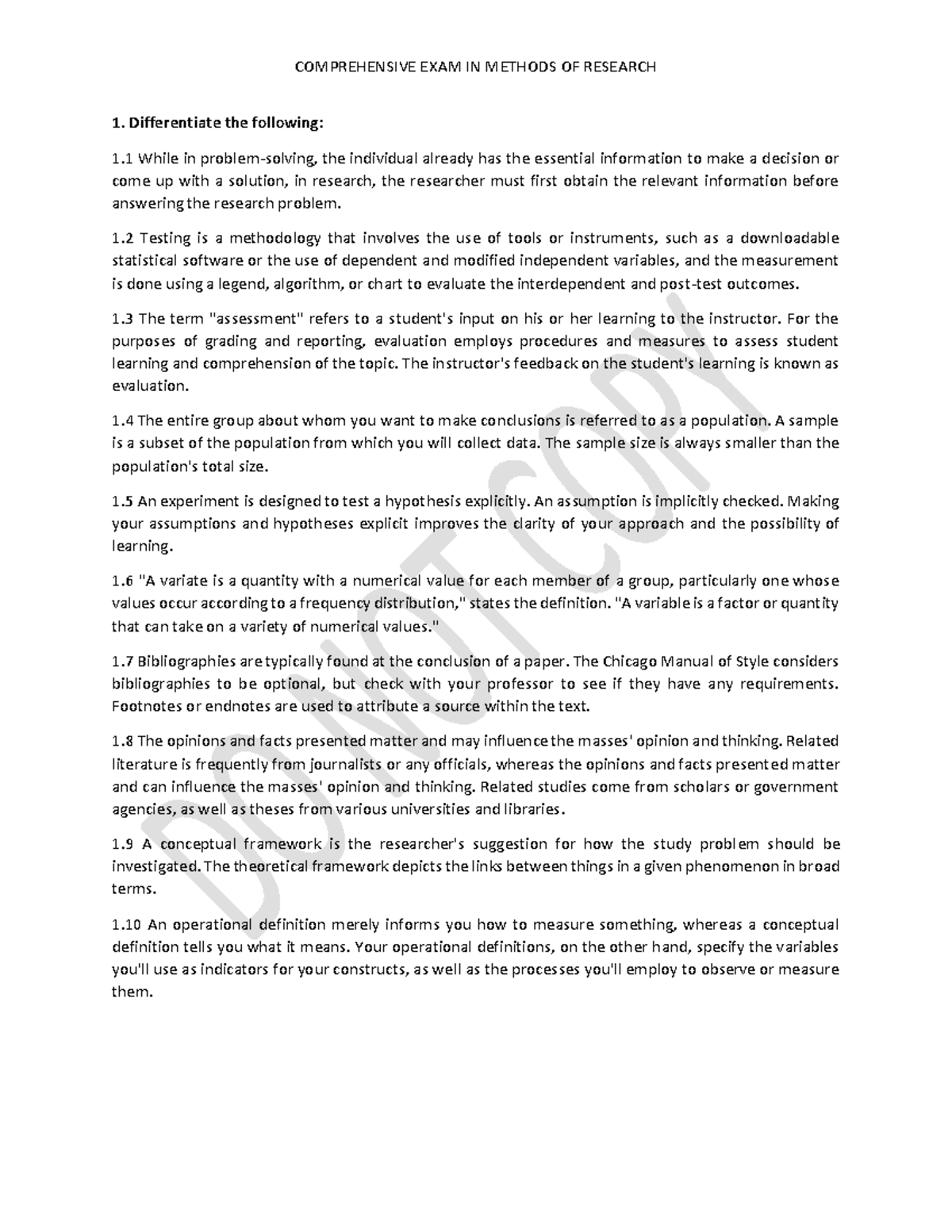 Comprehensive Examinations in Masters of Basic Education - General ...