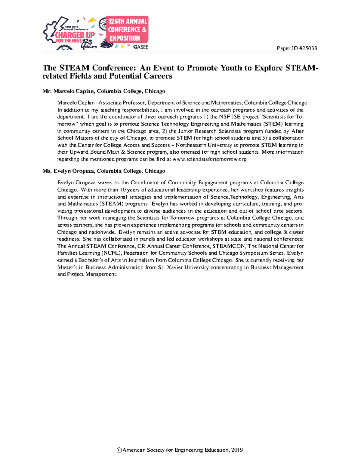 The steam conference an event to promote youth to explore steam related ...