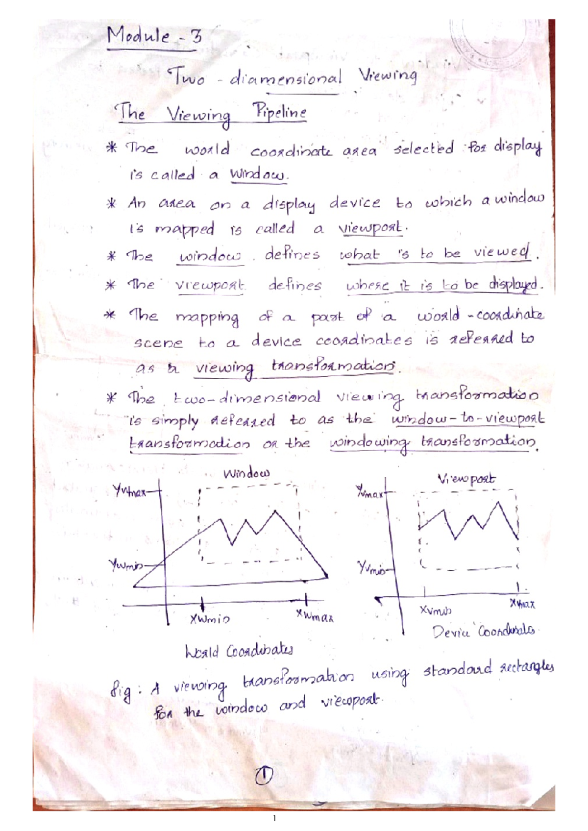 Module 3 cg notes - BSc Computer Science - Studocu