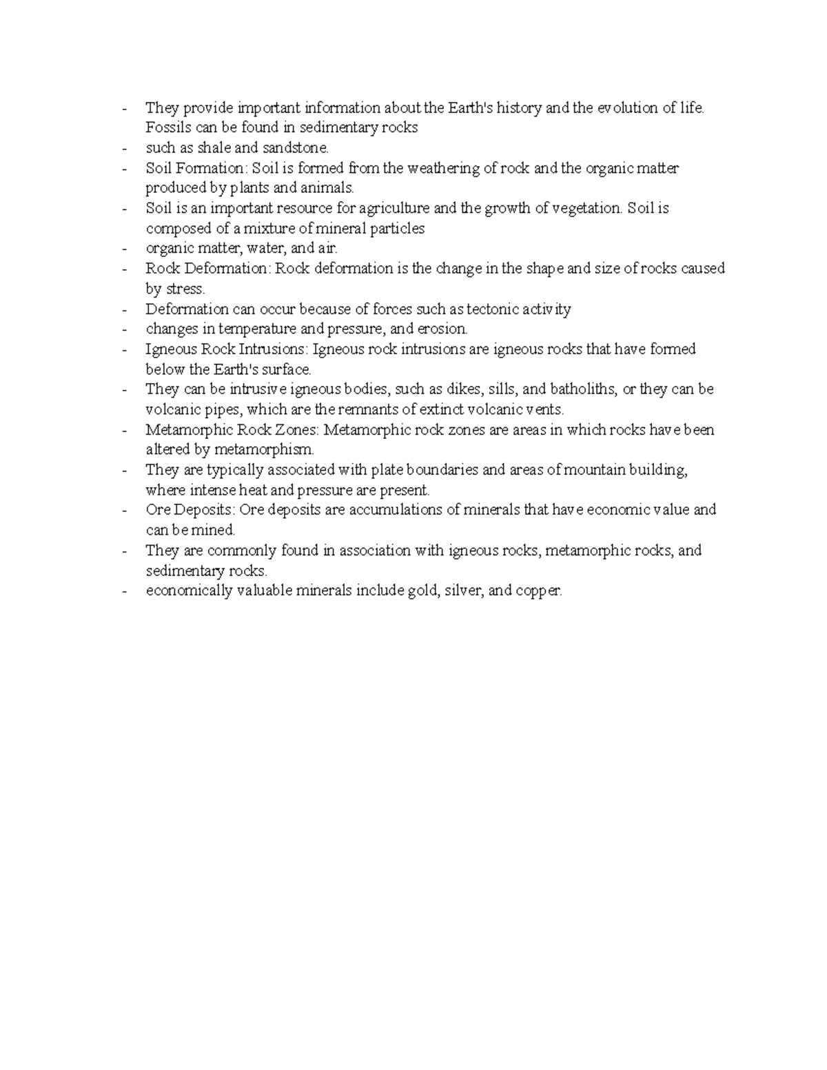 Earth Science Notes 18 ECC - They provide important information about ...