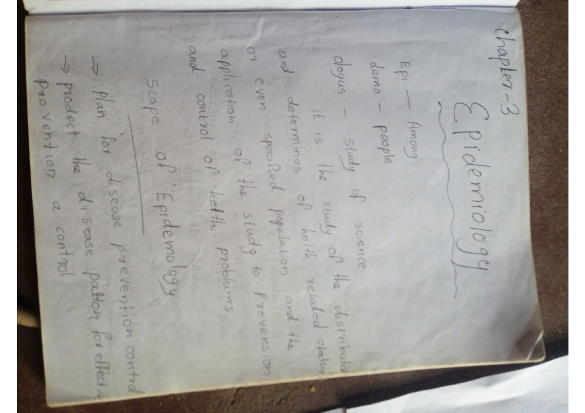 Epidemiology note - Gnm nursing - Studocu